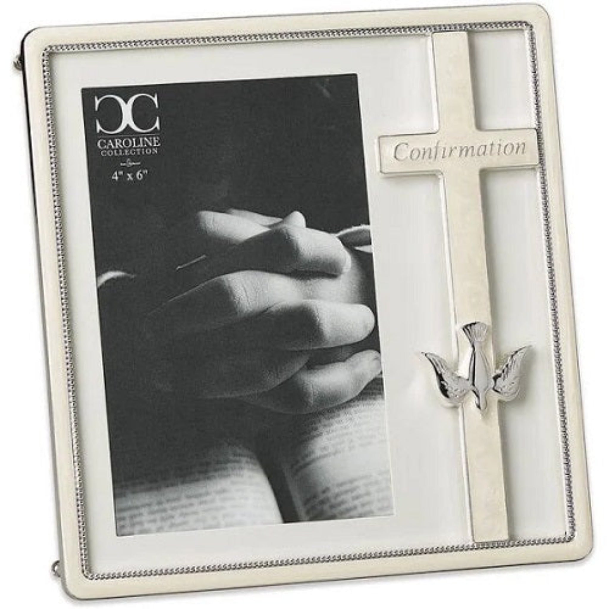 Confirmation Frame 4X6 White, Caroline Collection – Ria's Gift Shop